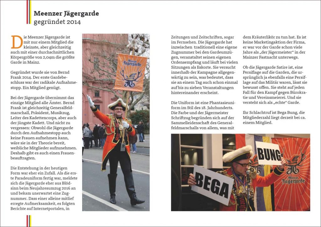 Einleger für die Broschüre "Die Mainzer Garden" - Die Meenzer ...